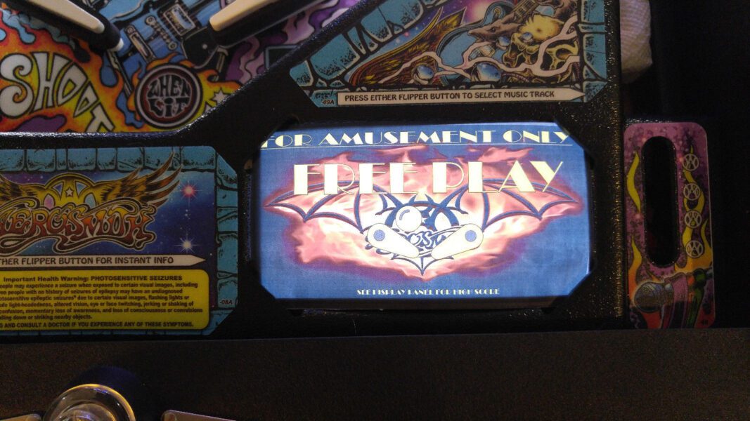 Aerosmith Stern Pinball Glowing Instruction Card Kit EL Panel PRO ...