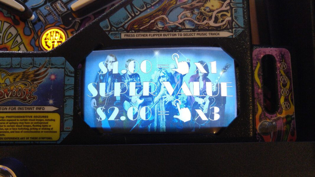 Aerosmith Stern Pinball Glowing Instruction Card Kit EL Panel PRO ...