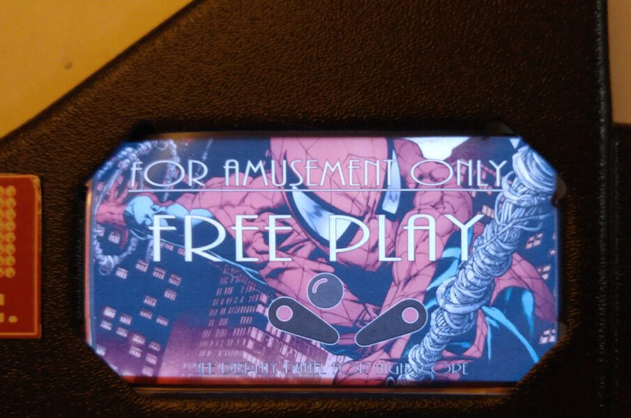 Spider Man Pinball Machine Glowing Instruction Card Kit EL Panel Stern ...