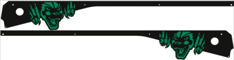Godzilla Side Rails armor mod for Stern pinball machine 2279 - Lighted ...