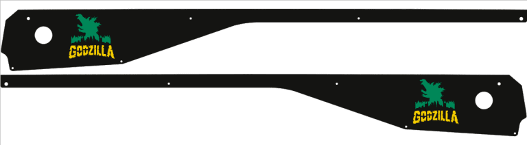 Godzilla Side Rails armor mod for Stern pinball machine 0779 - Lighted ...
