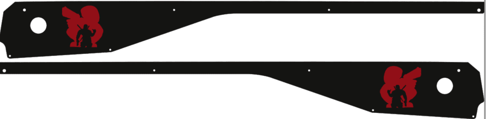 Deadpool Side Rails armor for Stern pinball machine 0461 - Lighted ...