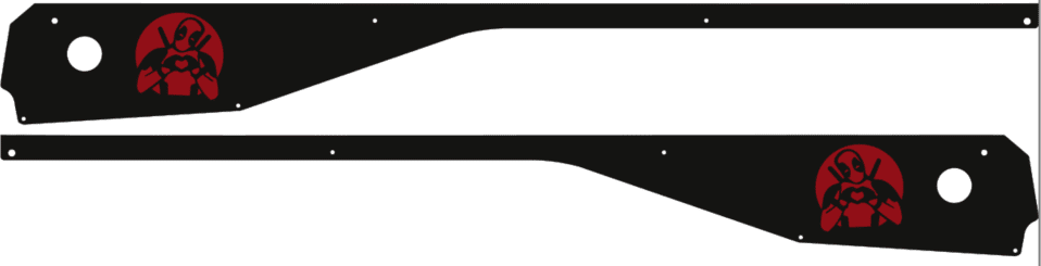 Deadpool Side Rails armor mod for Stern pinball machine 0462 - Lighted ...