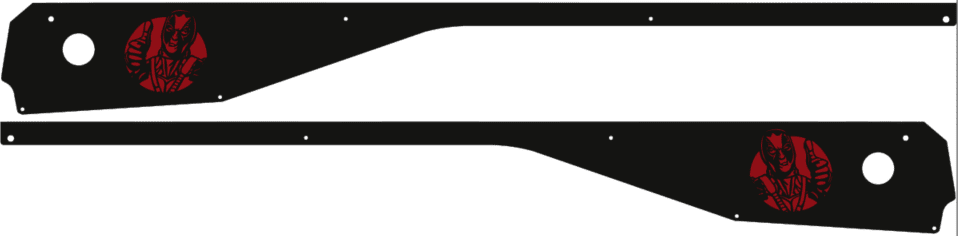 Deadpool Side Rails armor mod for Stern pinball machine 0467 - Lighted ...