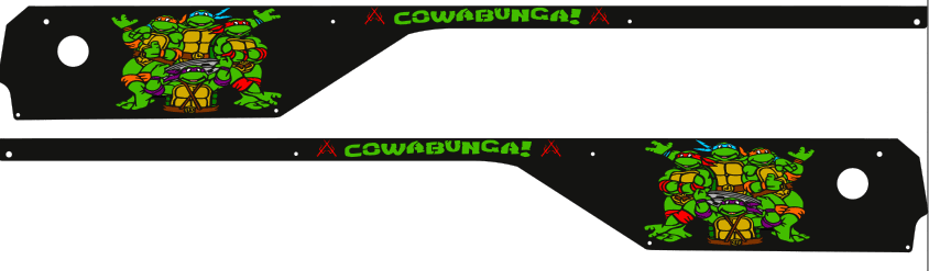 Teenage Mutant Ninja Turtles Side Rails armor mod for Stern pinball ...