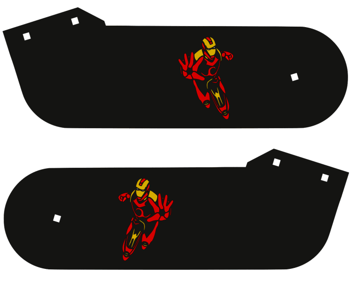 Iron Man Stern Laser-Cut Metal Hinges 2390 - Lighted Pinball Mods