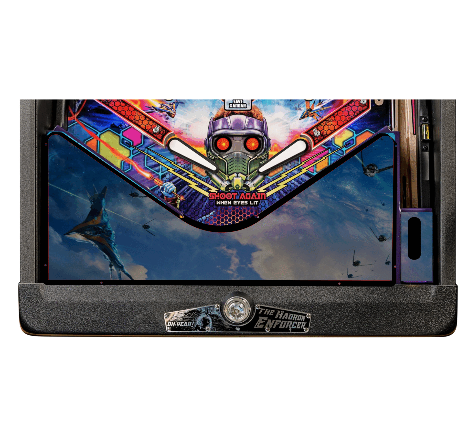 Guardains of the Galaxy ship Lighted Pinball Apron/Arch 0043 - Lighted ...