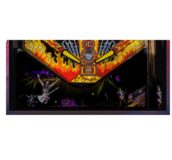 Kiss live Lighted Pinball Apron/Arch 0071 - Lighted Pinball Mods