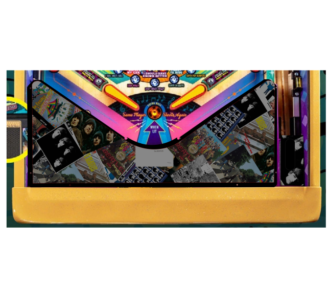 The Beatles albums Lighted Pinball Apron/Arch 0114 - Lighted Pinball Mods