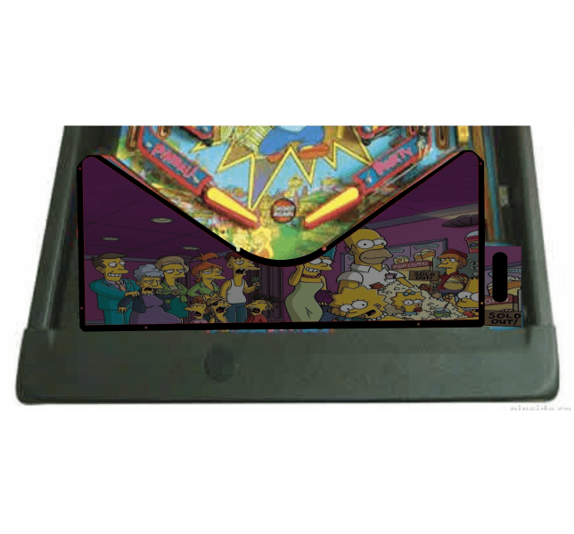 The Simpson Pinball Party fight Lighted Pinball Apron/Arch 0133 ...