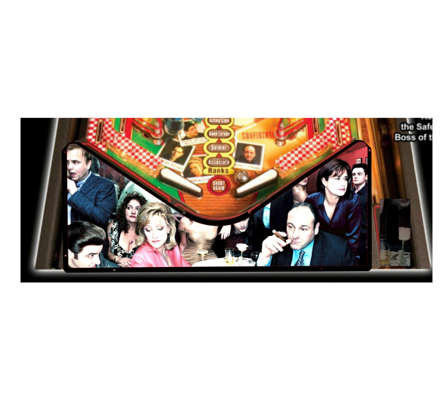 The Sopranos game Lighted Pinball Apron/Arch 0139 - Lighted Pinball Mods