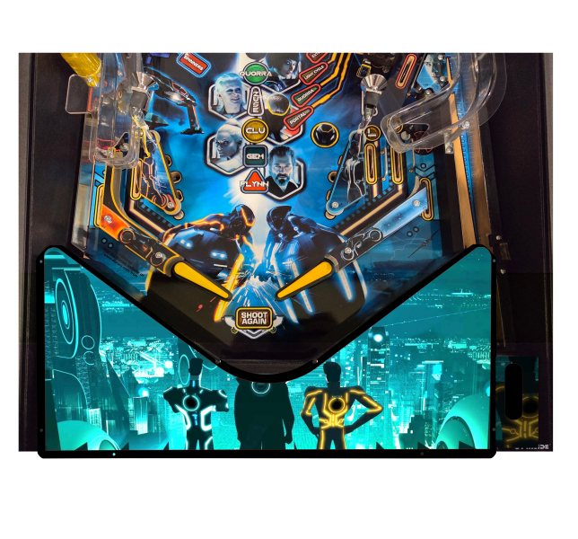 Tron cartoon Lighted Pinball Apron/Arch 0149 - Lighted Pinball Mods