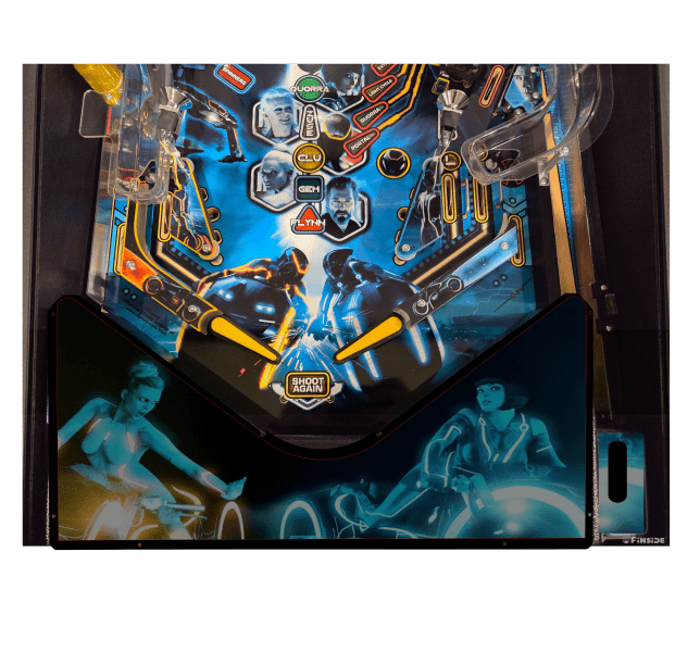 Tron light cycel Lighted Pinball Apron/Arch 0151 - Lighted Pinball Mods