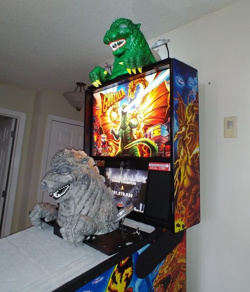 Godzilla big topper mod for Stern Pinball - Lighted Pinball Mods
