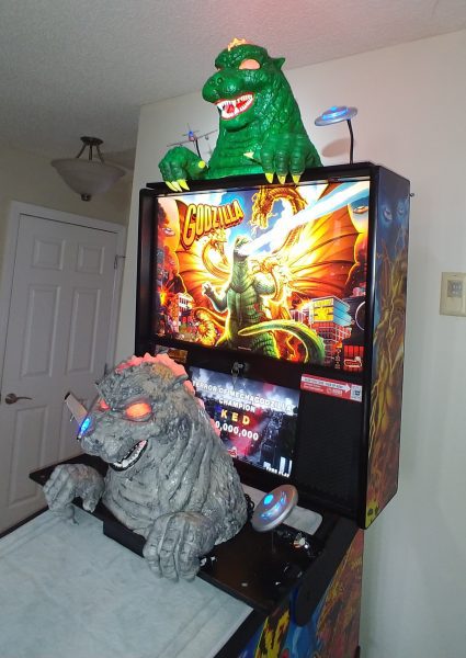 Godzilla big topper mod for Stern Pinball - Lighted Pinball Mods