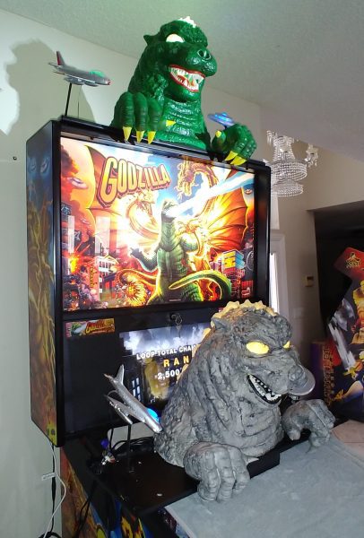 Godzilla big topper mod for Stern Pinball - Lighted Pinball Mods